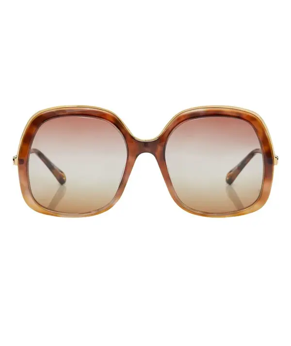 Chloé Aly Oversized Square Sunglasses - Brown