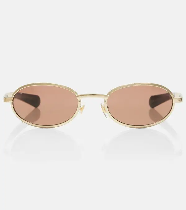 Gucci Rodeo Drive Oval Sunglasses - Gold