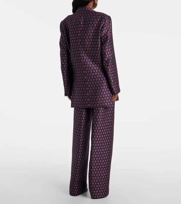 Dries Van Noten Printed Wool-blend Blazer