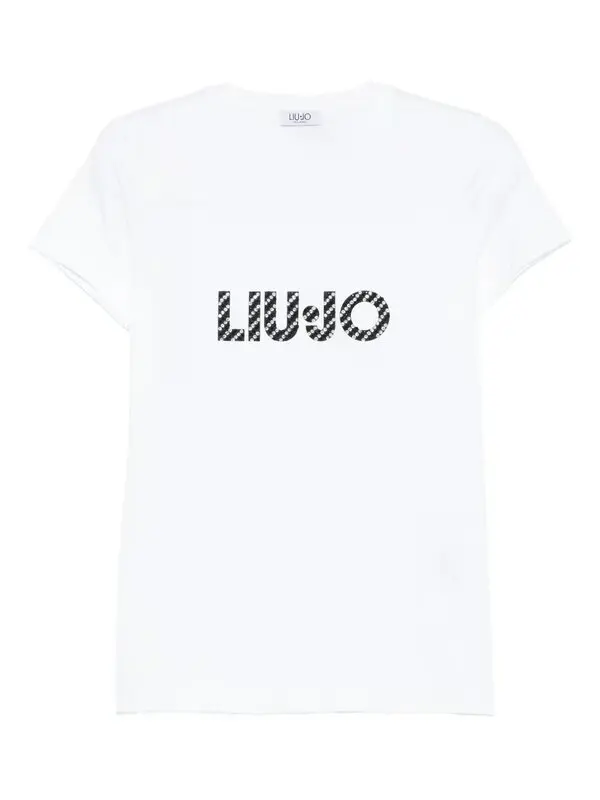 Liu Jo Logo-embellished Cotton T-shirt - White
