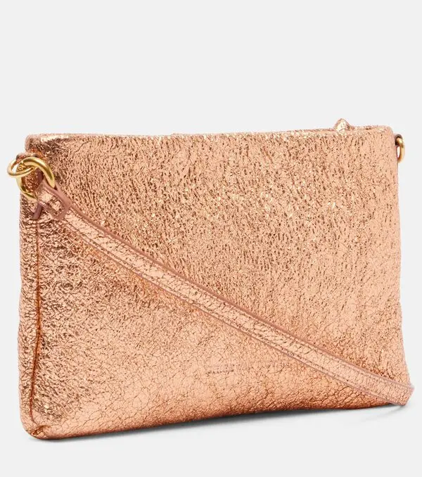 Dries Van Noten Metallic Leather Clutch