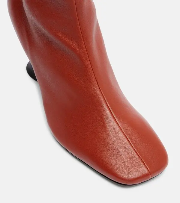 Dries Van Noten Leather Ankle Boots - Brown