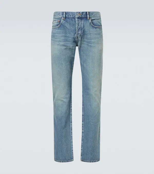 Saint Laurent Low-rise Slim Jeans - Blue