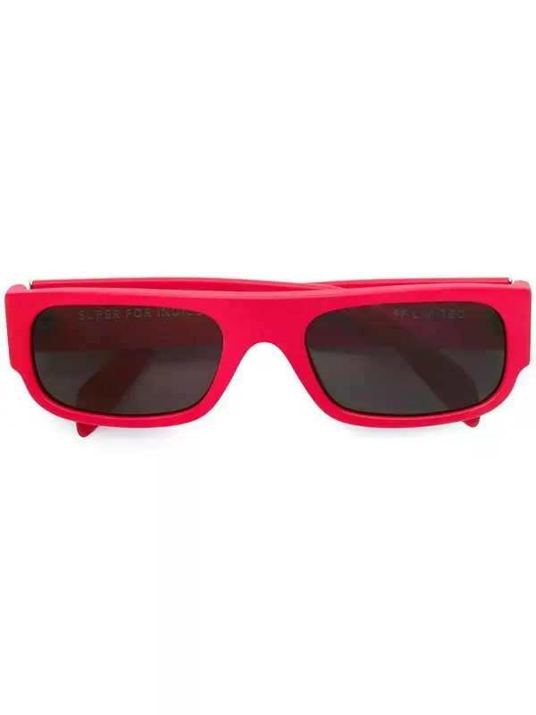 RETROSUPERFUTURE Smile Rectangle Sunglasses - Red