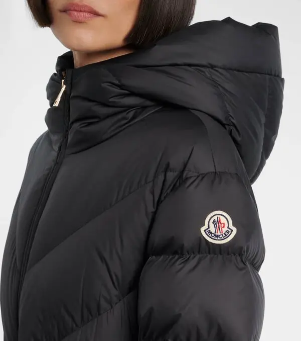 Moncler Brosse Belted Hooded Down Jacket