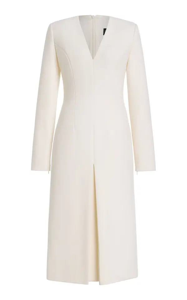 SERGIO HUDSON Wool-crepe Midi Dress
