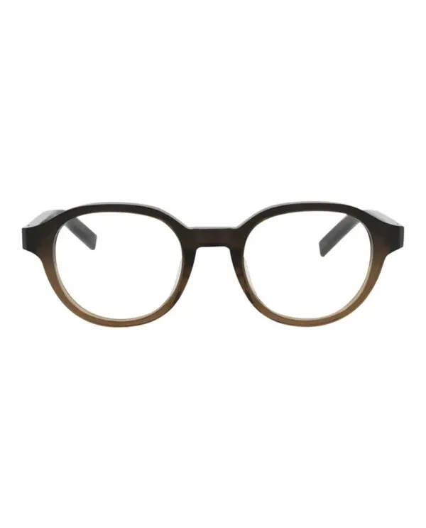 Berluti Acetate Round Frame Eyeglasses - Brown Black Transparent (bl50020u/49/047)
