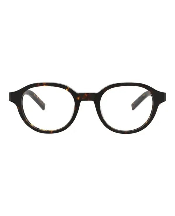 Berluti Round Frame Acetate Optical Frames - Havana Havana Transparent (bl50020u/49/052)