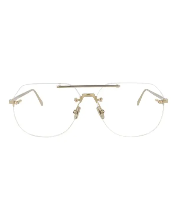 Berluti Aviator Frame Titanium Optical Frames - Gold Gold Transparent (bl50017u/58/032)