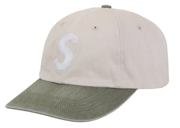 Supreme Pigment Coated 2-tone S Logo 6-panel Cap - Pink
