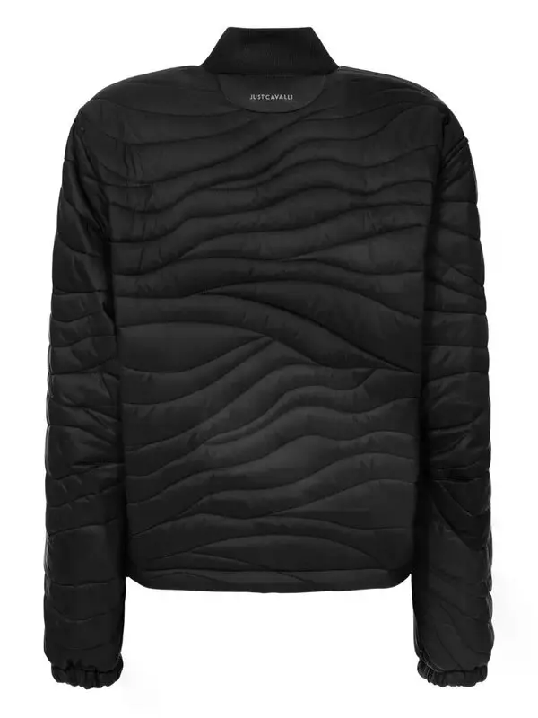 Just Cavalli Wave-pattern Quilted Jacket