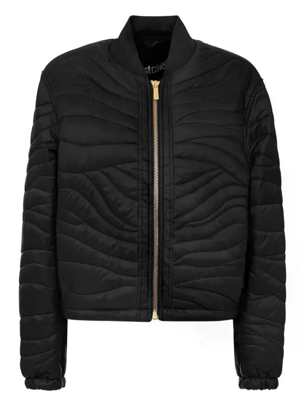 Just Cavalli Wave-pattern Quilted Jacket