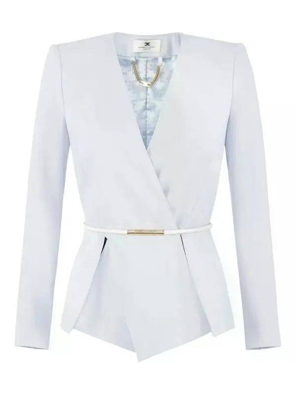 Elisabetta Franchi Wrap Blazer With Belt