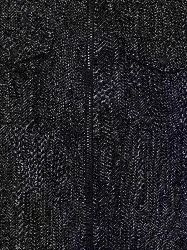 Just Cavalli Herringbone Zip-front Jacket