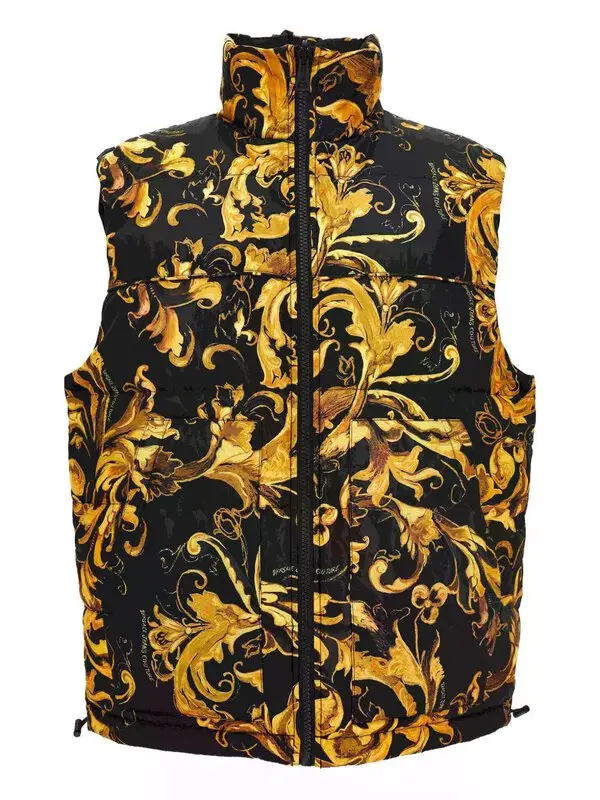 Versace Barocco-print Puffer Vest