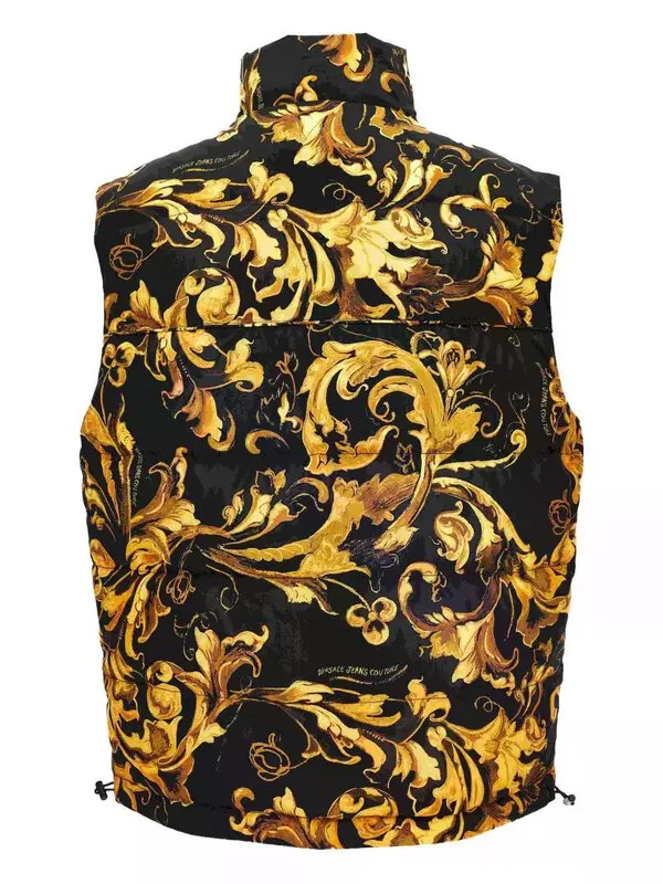 Versace Barocco-print Puffer Vest