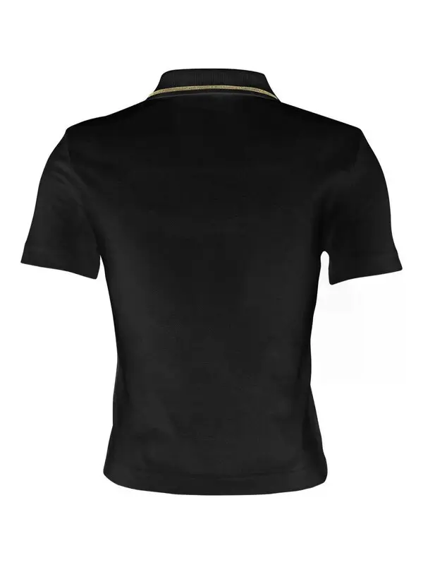 Versace Embroidered-logo Polo Shirt - Black