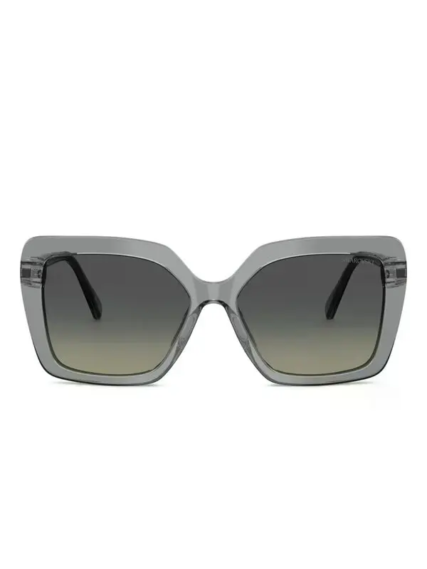 SWAROVSKI Square-frame Crystal-embellished Sunglasses - Grey