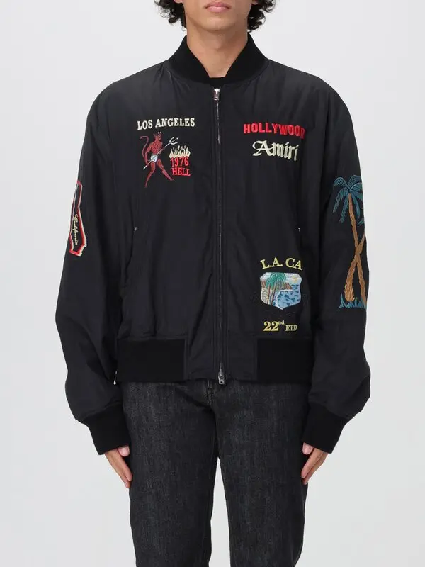 Amiri Embroidered Bomber Jacket - Black
