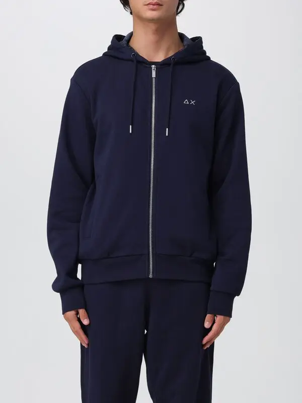 SUN 68 Full Zip Sweatshirt - Navy