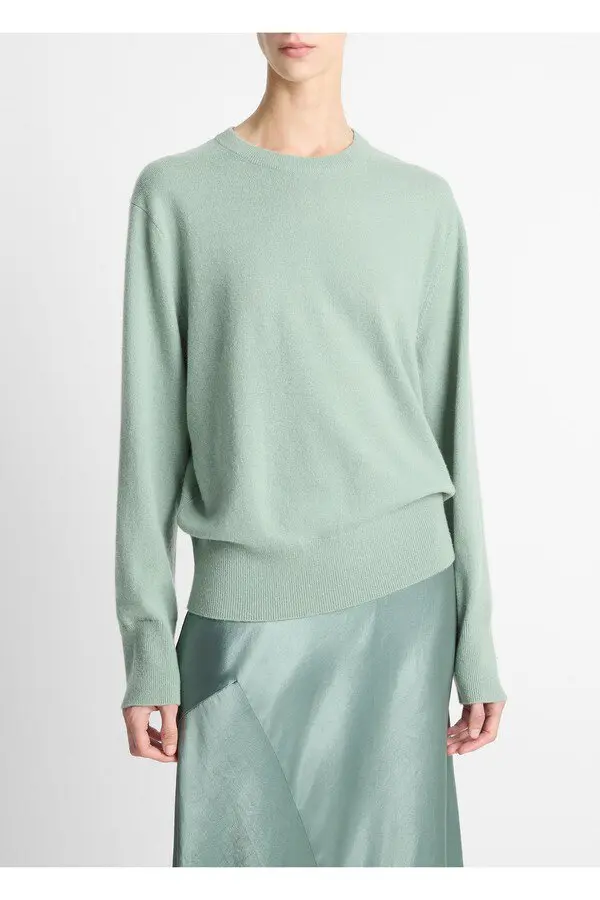 Vince Cashmere Crew Neck Sweater - Natural