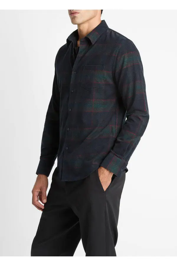 Vince Holme Plaid Cotton Button-front Shirt
