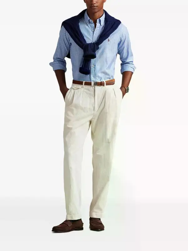 Polo Ralph Lauren Striped Long-sleeved Shirt - Blue