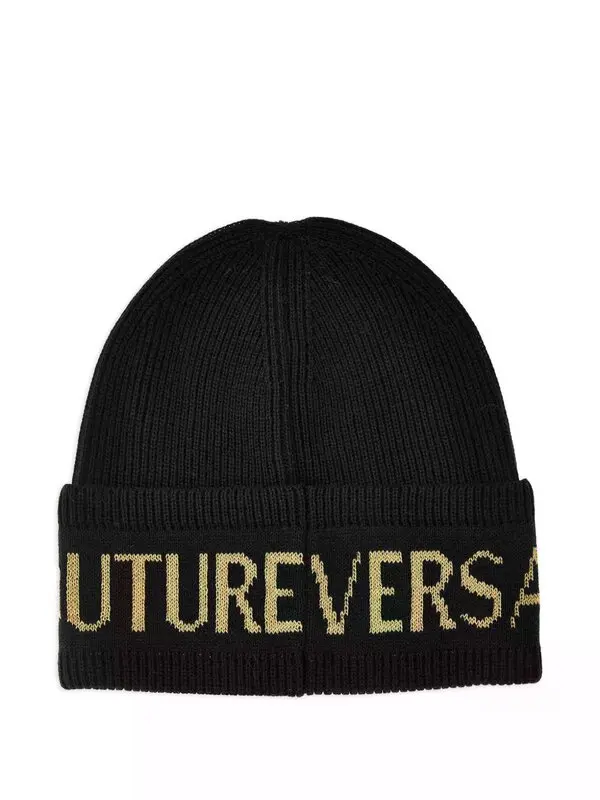 Versace Ribbed-knit Beanie - Black