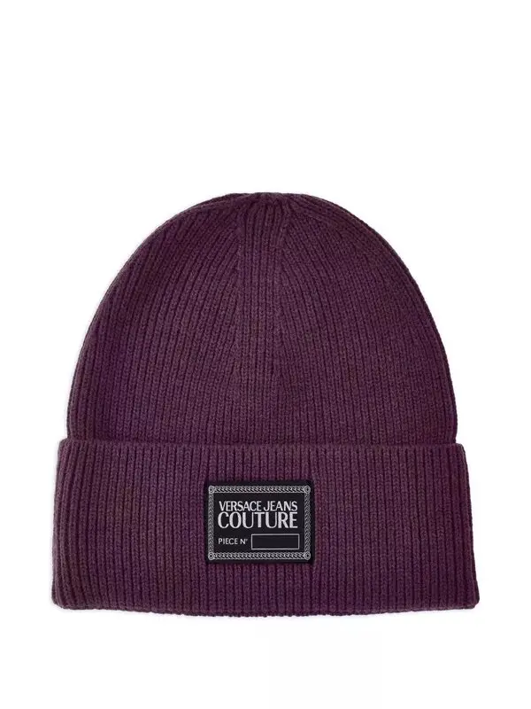 Versace Ribbed Beanie - Purple