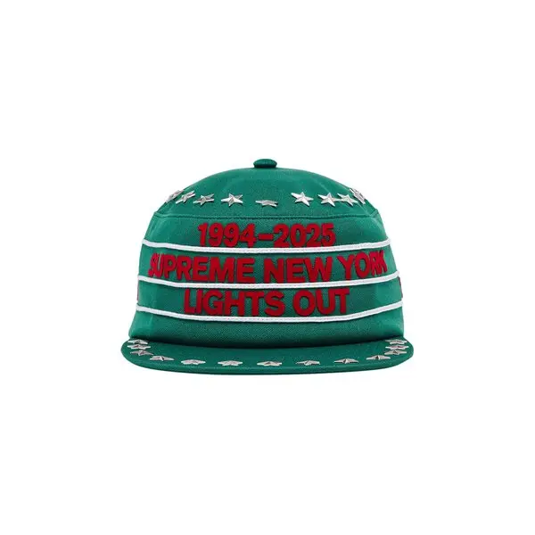Supreme Stars Studded Pillbox Cap - Green