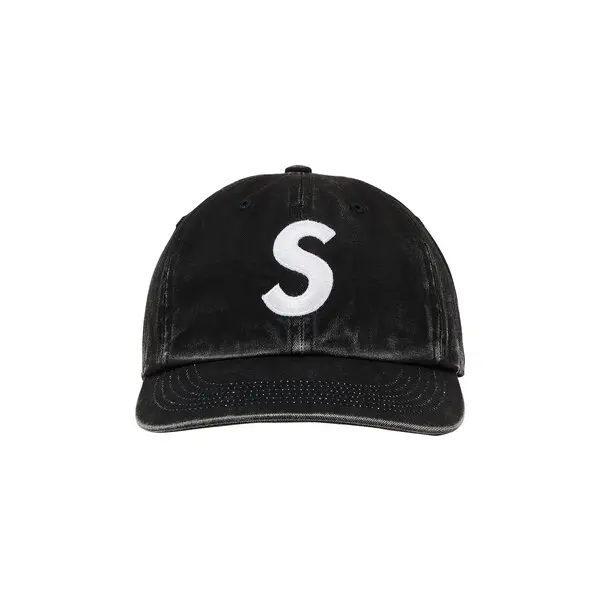 Supreme Pigment Coated 2-tone S Logo 6-panel Cap - Black