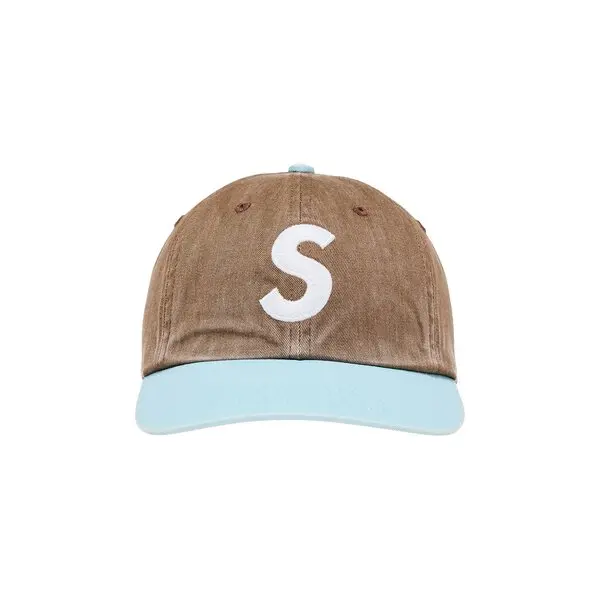 Supreme Pigment Coated 2-tone S Logo 6-panel Cap - Brown