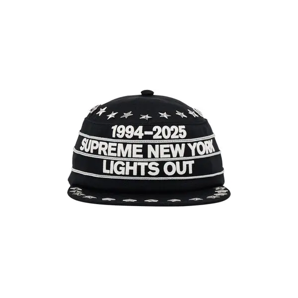 Supreme Stars Studded Pillbox Hat - Black