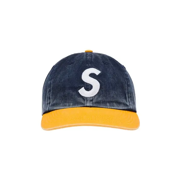 Supreme Pigment Coated 2-tone S Logo 6-panel Cap - Blue