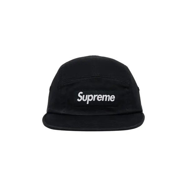 Supreme Washed Chino Twill Camp Cap - Black