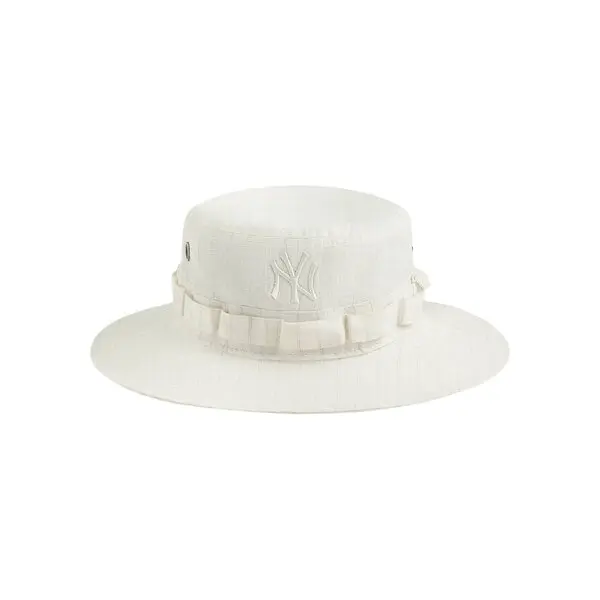 Aimé Leon Dore X New Era Yankees Linen Bucket Hat - White