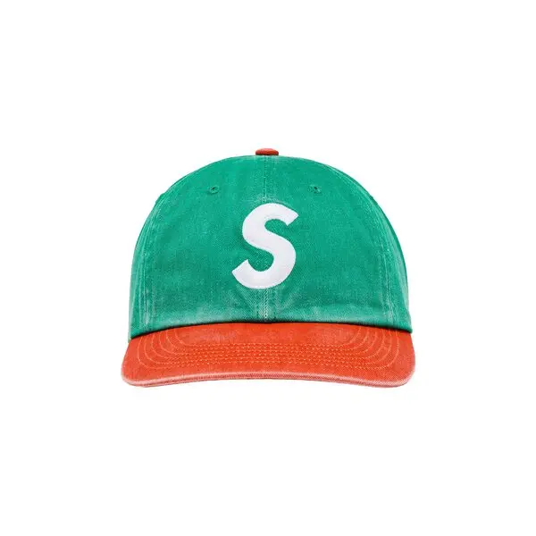 Supreme Pigment Coated 2-tone S Logo 6-panel Cap - Green