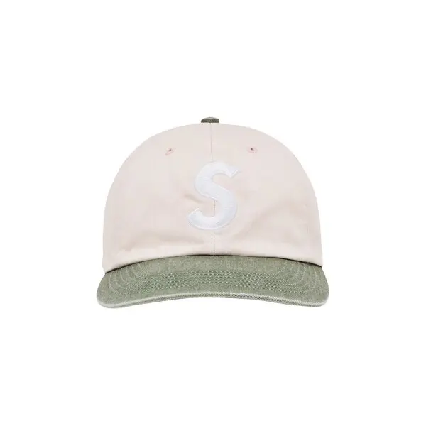 Supreme Pigment Coated 2-tone S Logo 6-panel Cap - Pink