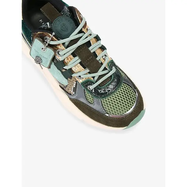Kurt Geiger Runner Leather And Mesh Trainers