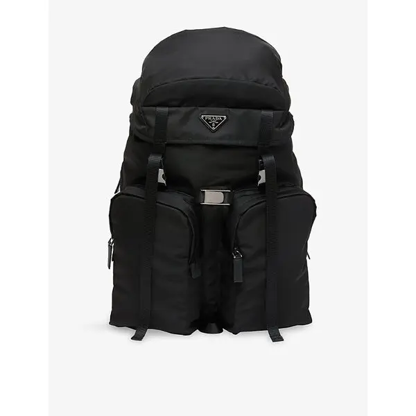 Prada Re-nylon Woven Backpack - Black