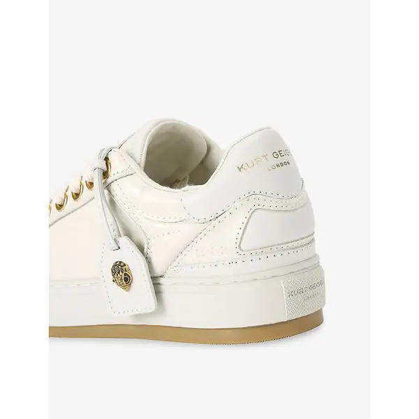 Kurt Geiger Southbank Leather Trainers - Bone