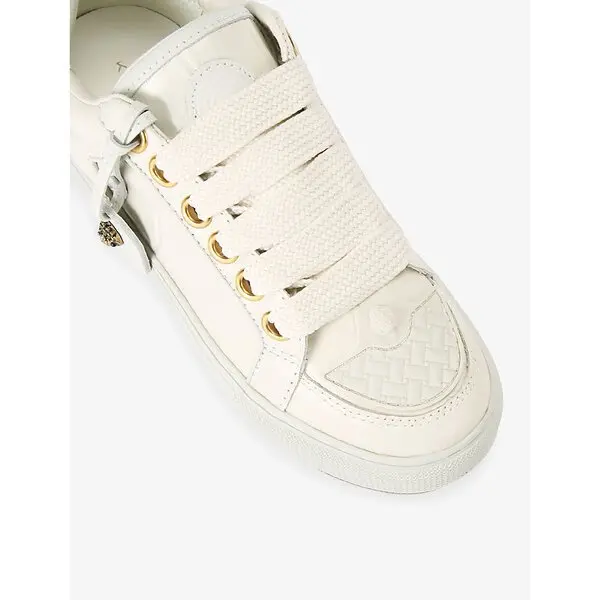 Kurt Geiger Southbank Leather Trainers - Bone