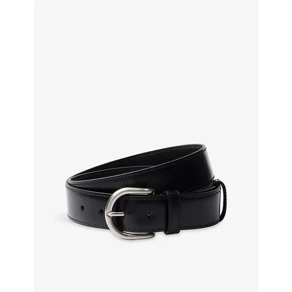 Prada Engraved Leather Belt - Black