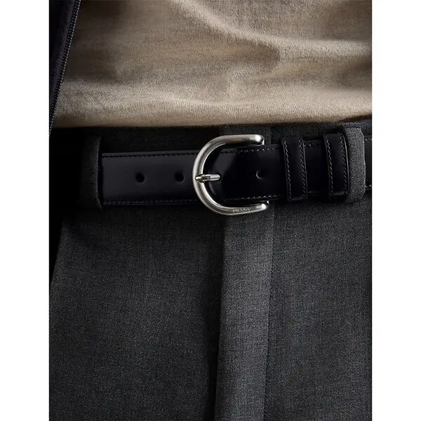 Prada Engraved Leather Belt