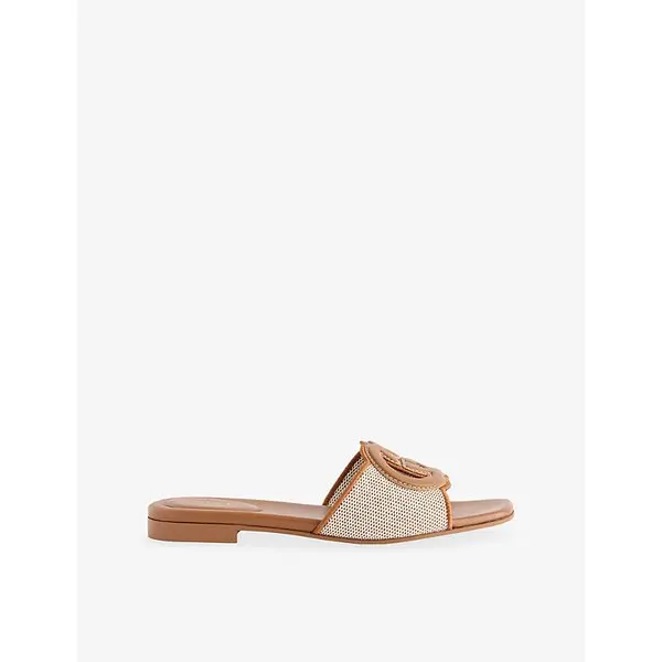 Gucci Blondie Canvas Flat Sandals
