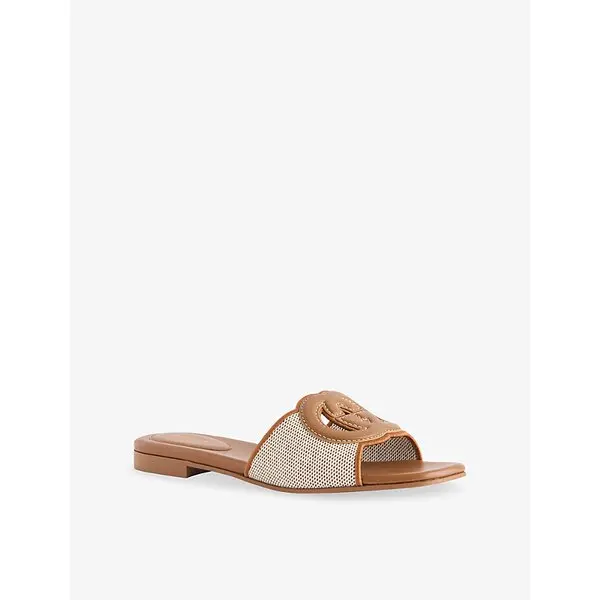 Gucci Blondie Canvas Flat Sandals