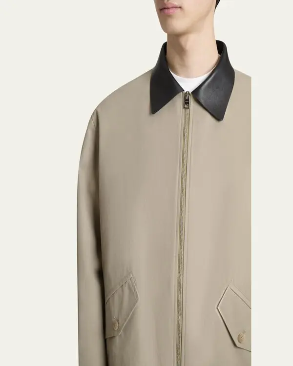 Givenchy Harrington Jacket With Leather Collar