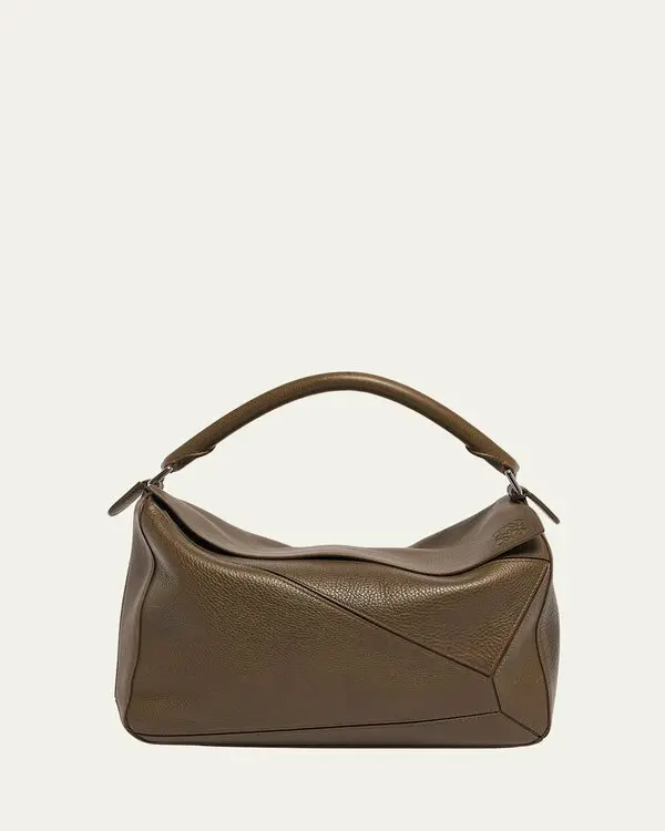 Loewe Large Leather Puzzle Crossbody Bag - Tundra