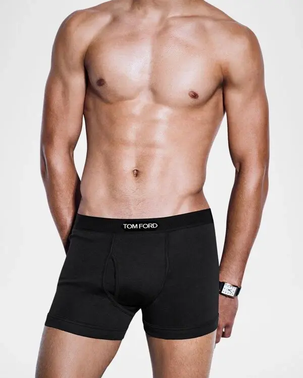 TOM FORD Logo-trim Boxer Briefs - 2 Black