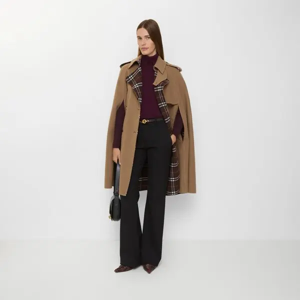 Burberry Wool Belmont Trench Cape